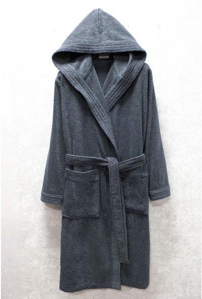 Kapüşonlu Bukle Bornoz Unisex