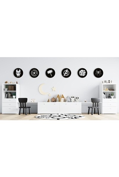 Avengers Kahramanlar Ahşap Dekoratif Duvar Süsü