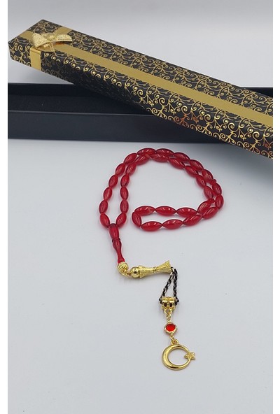 Attiba Ateş Kehribar Arpa Kesim Tespih