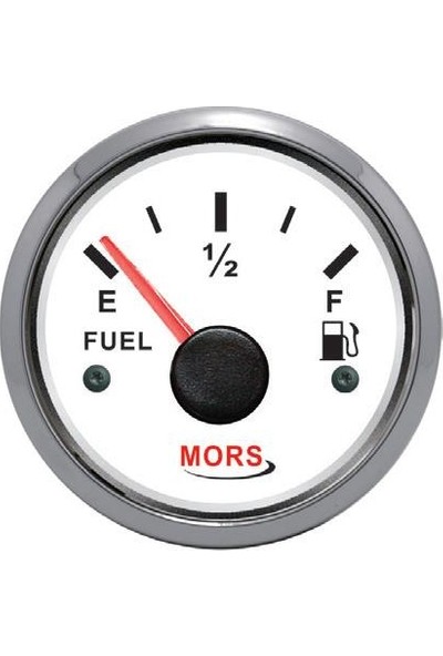 Mors Yakıt Göstergesi 12-24 V Beyaz Çap:55 mm Tekne Yat Mors Yakıt Göstergesi 12-24 V Beyaz Çap:55 mm Tekne Yat