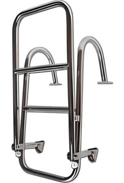 Sealux Tekne Merdiveni Katlanabilir Krom Tutamaklı 80CM
