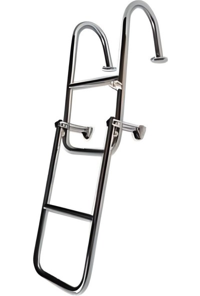 Sealux Tekne Merdiveni Katlanabilir 2+2 Krom Tutamaklı 103CM