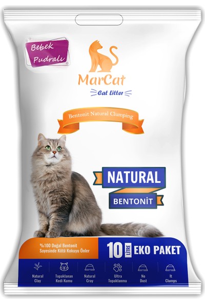 Marcat Natural Kedi Kumu Bebek Pudra Kokulu 10 Lt Marcat Natural Kedi Kumu Bebek Pudra Kokulu 10 Lt