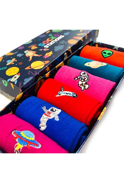 Desenli Çorap ve Renkli Çorap Kutusu Patik Çorap-Nakışlı Çorap-Meyveli Çorap 6'lı Çorap Seti Desenli Çorap ve Renkli Çorap Kutusu Patik Çorap-Nakışlı Çorap-Meyveli Çorap 6'lı Çorap Seti