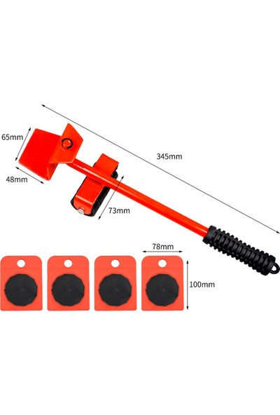 Beyaz Eşya ve Mobilya Taşıma Aparatı Krikolu Mobilya Kaldıracı