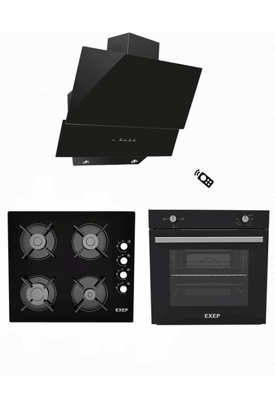 Exep Smart Siyah 3 Lü Ankastre Set (ED402-EO320-EF200)