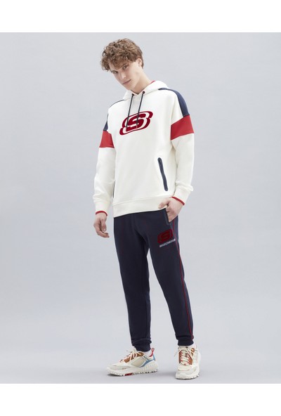 Skechers M Capsule Coll Big Logo Colorblock Hoodie Sweatshirt Erkek Kırmızı Sweatshirt - S221101-600 Skechers M Capsule Coll Big Logo Colorblock Hoodie Sweatshirt Erkek Kırmızı Sweatshirt - S221101-600