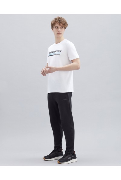Skechers M Graphic Tee Big Logo T-Shirt Erkek Off White Tshirt - S221059-102