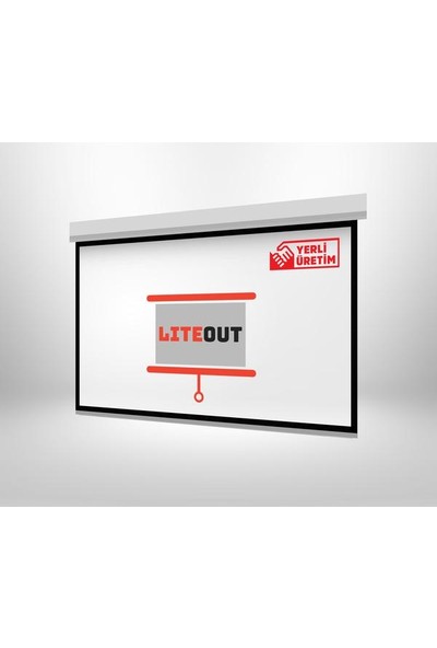 LiteOut 250x156 cm Motorlu Kumandalı Projeksiyon Perdesi LiteOut 250x156 cm Motorlu Kumandalı Projeksiyon Perdesi