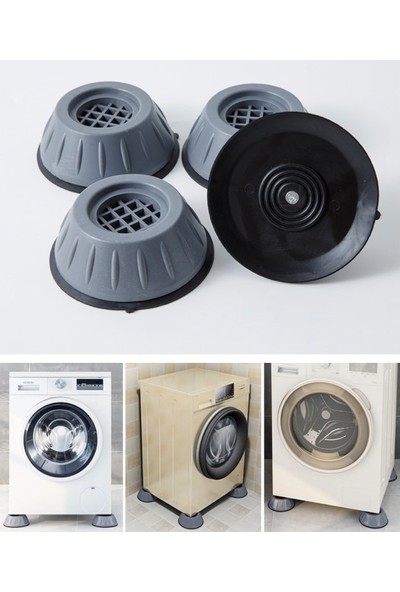 Çamaşır Makinesi Titreşim Engelleyici Stoper Gri 4 Lü Set Çamaşır Makinesi Titreşim Engelleyici Stoper Gri 4 Lü Set