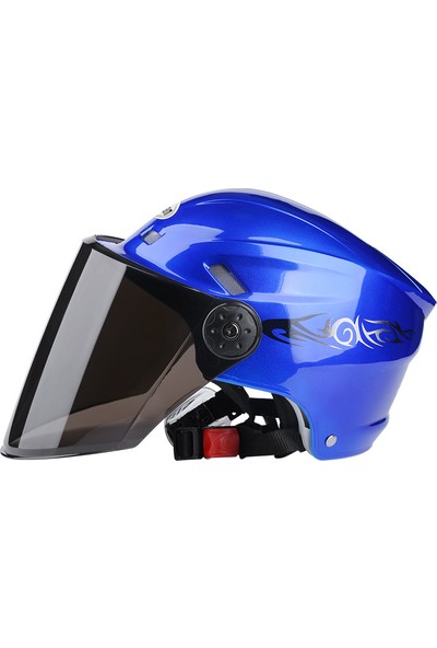 Douler Pil Motosiklet Elektrikli Araç Kask Sürme Yarım Kask Unisex Yaz Güvenlik Kaskı