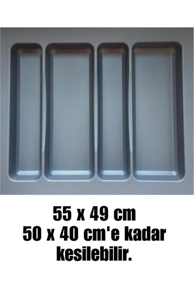 ALMITAL Gri Lüx 55 x 49 cm Çekmece İçi Kepçelik ALMITAL Gri Lüx 55 x 49 cm Çekmece İçi Kepçelik
