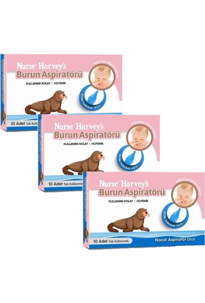 Nurse Harvey's Burun Aspiratör Ucu 10'lu 3 Adet