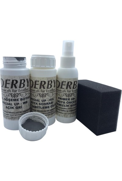 Derby Deri Boyası 4'lü Set Mont Döşeme Deri Direksiyon Koltuk Derby Deri Boyası 4'lü Set Mont Döşeme Deri Direksiyon Koltuk