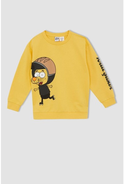 DeFacto Erkek Çocuk Kral Şakir Lisanslı Sırt Baskılı Sweatshirt X0024A622SP