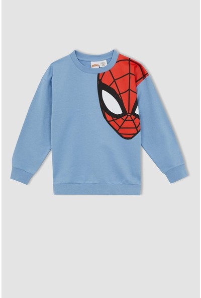 DeFacto Erkek Çocuk Spiderman Lisanslı Regular Fit Bisiklet Yaka Sweatshirt X0600A622SP DeFacto Erkek Çocuk Spiderman Lisanslı Regular Fit Bisiklet Yaka Sweatshirt X0600A622SP