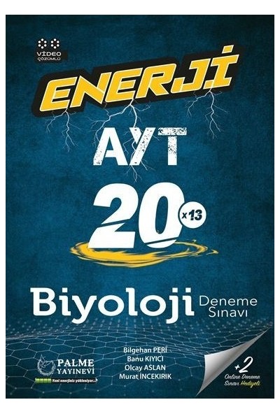Palme Yayıncılık YKS AYT Enerji Biyoloji 20 x 13 Deneme Sınavı Video Çözümlü