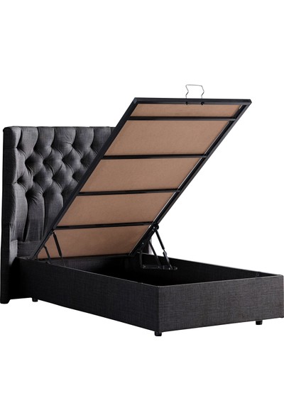 Setay Matilda Tek Kişilik Baza Başlık Seti, Antrasit