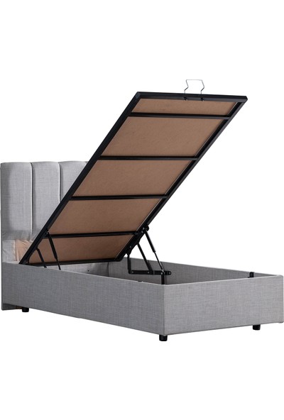 Setay Defne Tek Kişilik Baza Başlık Seti, Açık Gri