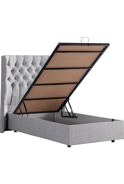 Setay Matilda Tek Kişilik Baza Başlık Seti, Açık Gri