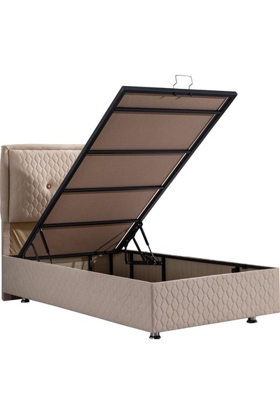 Setay Vectra Tek Kişilik Baza Başlık Seti, Bej