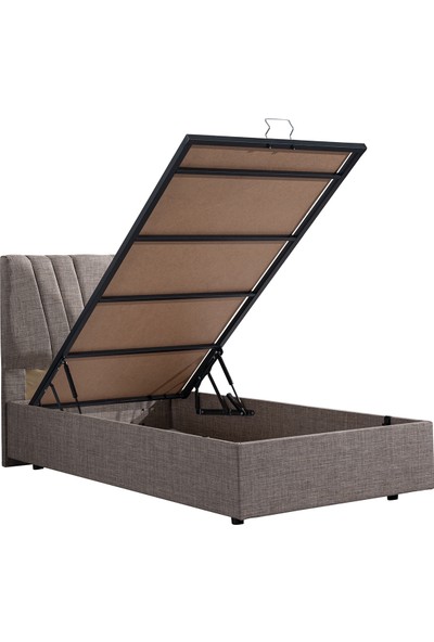 Setay Fersa Tek Kişilik Baza Başlık Seti, Açık Kahverengi