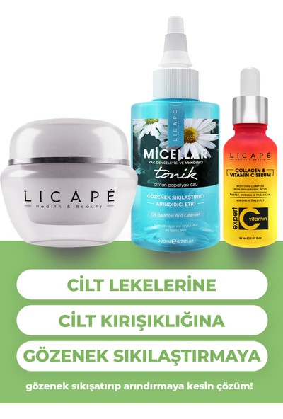Licape Leke Karşıtı, Nemlendirici, Aydınlatıcı Cilt Bakım Seti