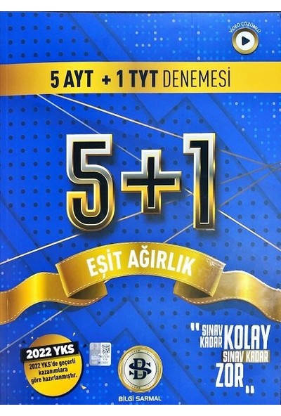 Bilgi Sarmal YKS TYT AYT 5+1 Eşit Ağırlık Deneme Bilgi Sarmal YKS TYT AYT 5+1 Eşit Ağırlık Deneme