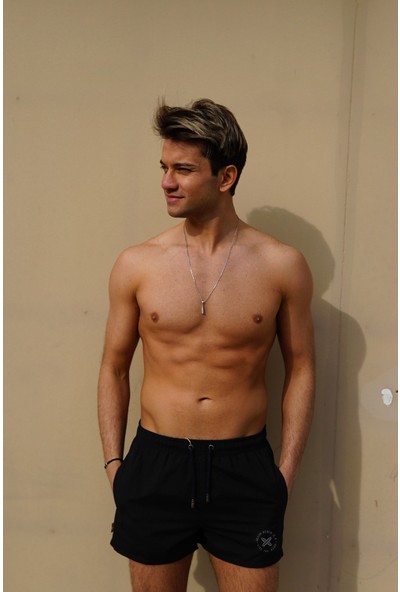 C&city Erkek Kısa Deniz Şort C12202 Siyah C&city Erkek Kısa Deniz Şort C12202 Siyah