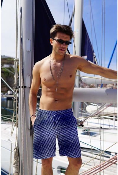 C&city Erkek Dijital Baskılı Uzun Deniz Şort C1132 Lacivert C&city Erkek Dijital Baskılı Uzun Deniz Şort C1132 Lacivert