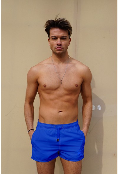 C&city Erkek Kısa Deniz Şort C12202 Saks C&city Erkek Kısa Deniz Şort C12202 Saks