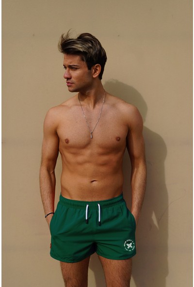 C&city Erkek Kısa Deniz Şort C12202 Yeşil