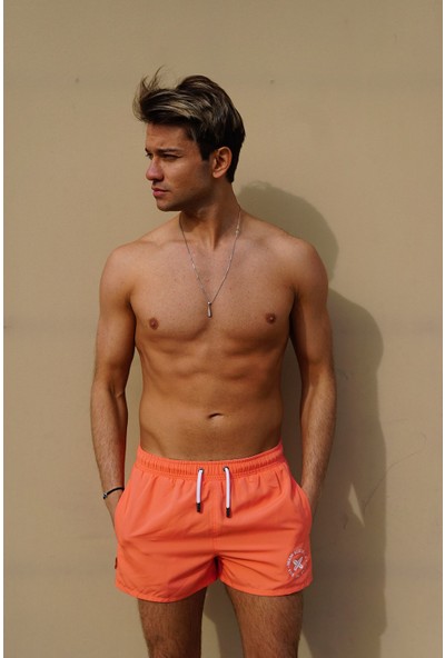 C&city Erkek Kısa Deniz Şort C12202 Somon