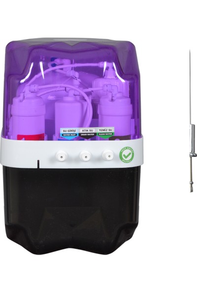 Oksijen Su Arıtma Cihazı 12 Aşamalı Antibakteriyel Çelik Tank