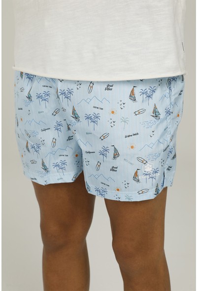 Lumberjack CT1247 Earl Aop Short 2fx Mavi Erkek Deniz Şortu Lumberjack CT1247 Earl Aop Short 2fx Mavi Erkek Deniz Şortu
