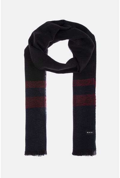 AVVA Erkek Siyah Desenli Şal A12Y9442