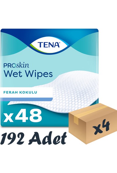 Tena Proskin 3'ü Bir Arada Vücut Temizleme Havlusu 48'li 4 Paket Tena Proskin 3'ü Bir Arada Vücut Temizleme Havlusu 48'li 4 Paket