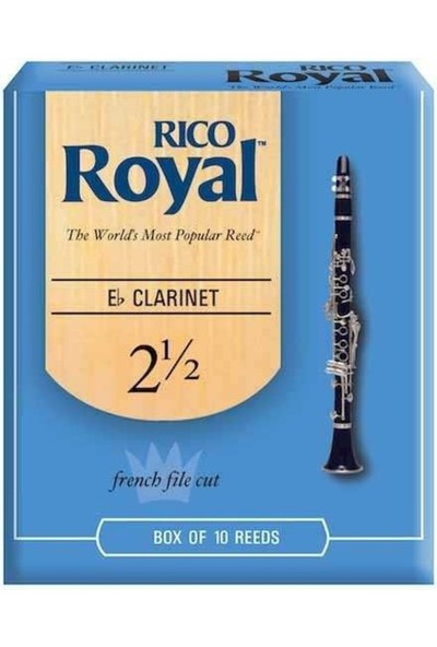 Rico Royal RBB1025 Mib Klarnet Kamışı No:2,5 Rico Royal RBB1025 Mib Klarnet Kamışı No:2,5