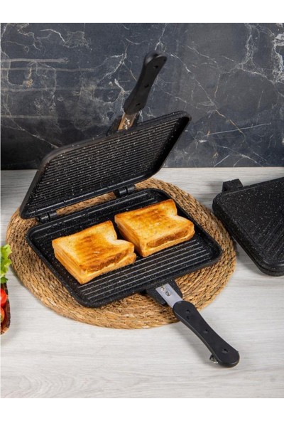 Stevig Usta Tostçu Granit Döküm Ocak Üstü El Tost Makinesi ST-101