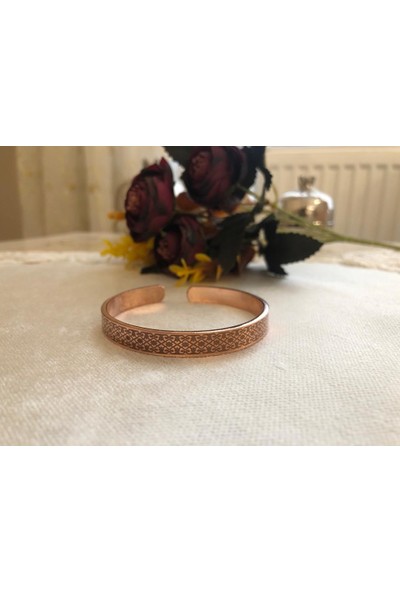 Kavele Saf Bakır Bileklik-Lale Model--Her Bileğe Uygun-Geçmeli-Unisex- Kavele Saf Bakır Bileklik-Lale Model--Her Bileğe Uygun-Geçmeli-Unisex-