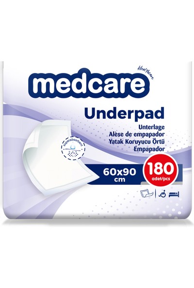 Medcare Yatak Koruyucu Extra Paketi 60X90 180 Adet Medcare Yatak Koruyucu Extra Paketi 60X90 180 Adet
