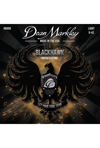 Dean Markley Blackhawk 8000 Kaplamalı Light 9-42 Elektro Gitar Takım Tel Dean Markley Blackhawk 8000 Kaplamalı Light 9-42 Elektro Gitar Takım Tel