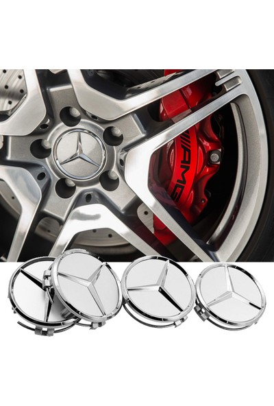 Gardenauto Mercedes Jant Göbeği Kabartmalı Gri Renk Telli 4'lü 72 / 75 mm Gardenauto Mercedes Jant Göbeği Kabartmalı Gri Renk Telli 4'lü 72 / 75 mm