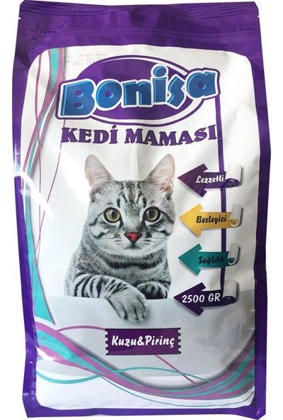 Petshopcubey Evcil Hayvan Ürünleri Bonisa Kuzu Etli Prinçli Kedi Maması 2.5 kg Petshopcubey Evcil Hayvan Ürünleri Bonisa Kuzu Etli Prinçli Kedi Maması 2.5 kg