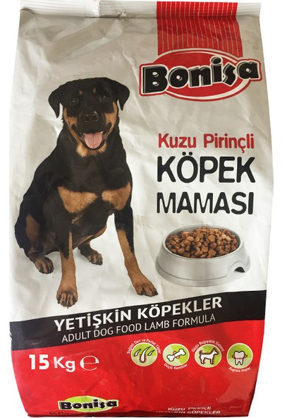Petshopcubey Evcil Hayvan Ürünleri Bonisa Kuzu Etli Pirinçli Köpek Maması 15 kg Petshopcubey Evcil Hayvan Ürünleri Bonisa Kuzu Etli Pirinçli Köpek Maması 15 kg