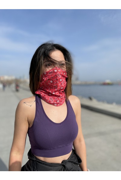 Etnik Model Nar Çiçeği Baf Buff Bandana Boyunluk Etnik Model Nar Çiçeği Baf Buff Bandana Boyunluk