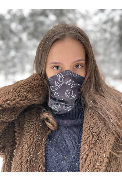 Etnik Model Siyah Beyaz Desenli Baf Buff Bandana Boyunluk Etnik Model Siyah Beyaz Desenli Baf Buff Bandana Boyunluk
