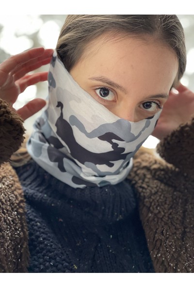Kamuflaj Desenli Dikişsiz Dijital Baskı Baf Buff Bandana Boyunluk Kamuflaj Desenli Dikişsiz Dijital Baskı Baf Buff Bandana Boyunluk