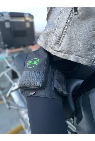 Kawasaki Yazılı 3 Gözlü Motosiklet Bacak Çantası