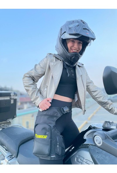 Dainese Neon Sarı Yazılı Motosiklet Bacak Bel Çantası Dainese Neon Sarı Yazılı Motosiklet Bacak Bel Çantası